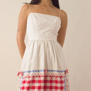 1960s Cotton Gingham Bardot Sun Dress | Wayward Collection ...
