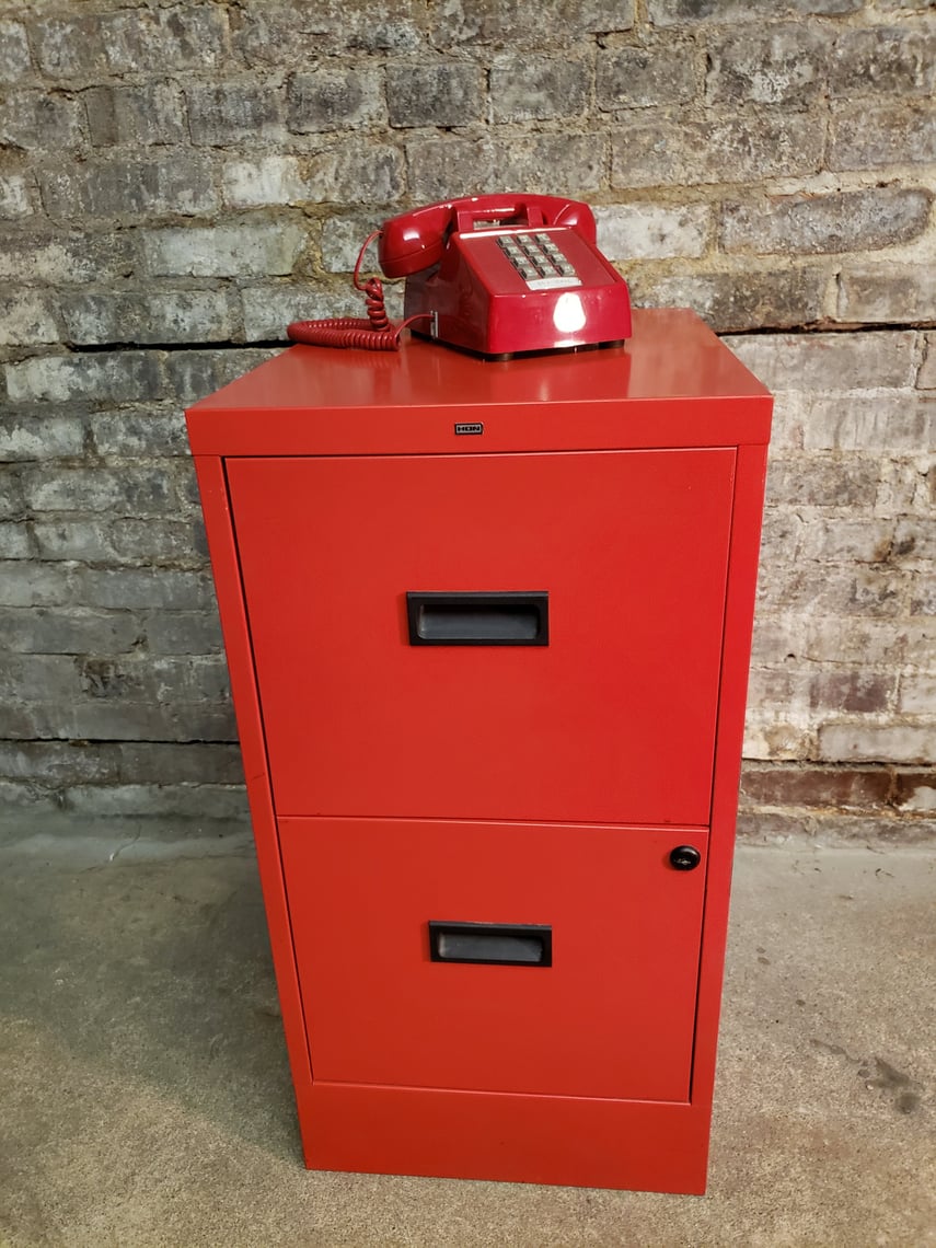 Super Mod Bright Red File Cabinet 1970s | Space Oddity Vintage ...
