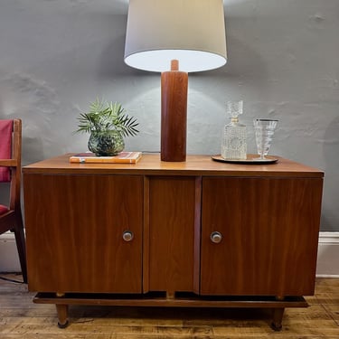 Mid Century Walnut Two Door Mini Credenza/Cabinet | Circa | Pittsfield, MA