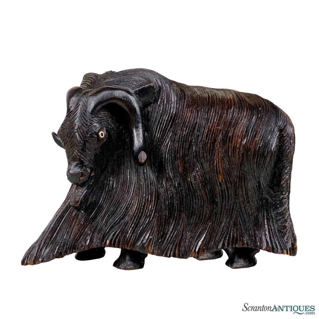 Vintage Traditional Wood Carved Musk Ox Figural Sculpture | Scranton ...