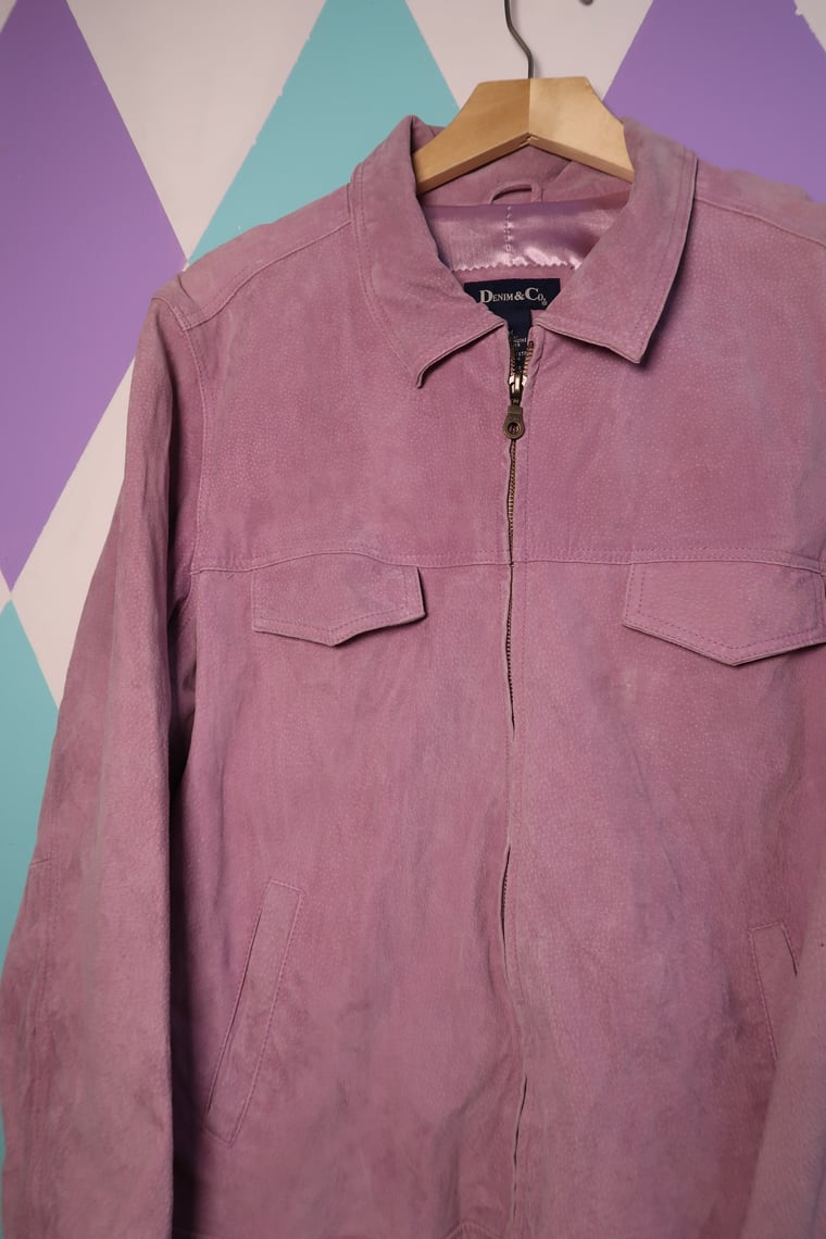 Vintage Lavender Suede Leather Jacket | Elektra Vintage | Philadelphia, PA