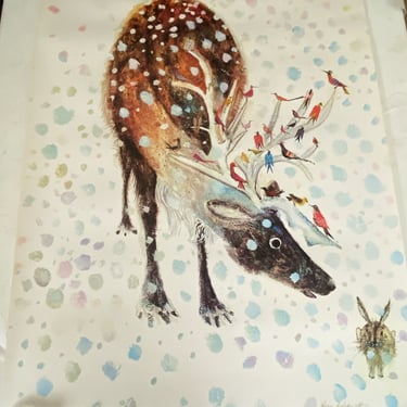 BRIAN WILDSMITH Vintage 1971 Reindeer Christmas December Calendar ...