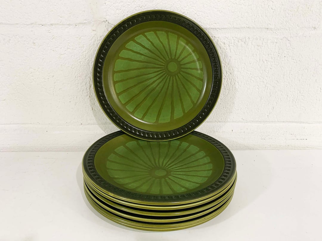 Vintage Dinner Plates Set of 7 Plates Mid Century Haruta Empress ...