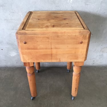 Rolling Butcher Block Table | Urban Americana | Long Beach, CA