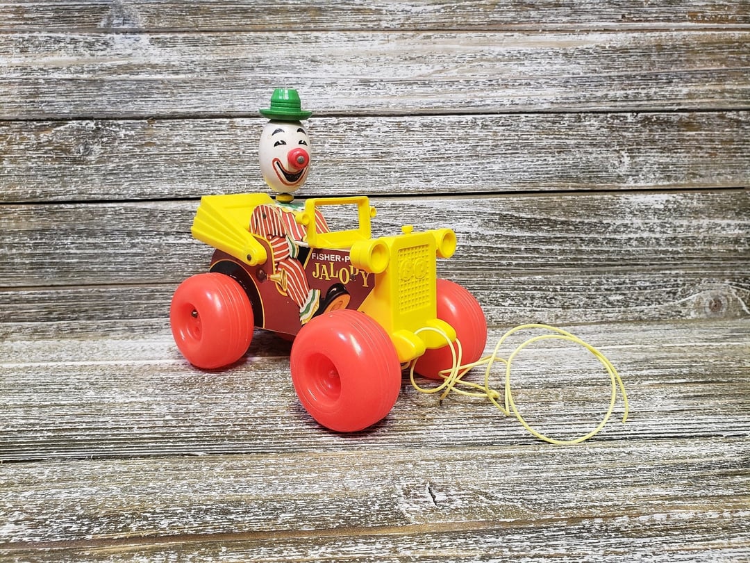 Vintage Fisher Price Jolly Jalopy #724, 1960s 1970s Old Wooden Car | A ...