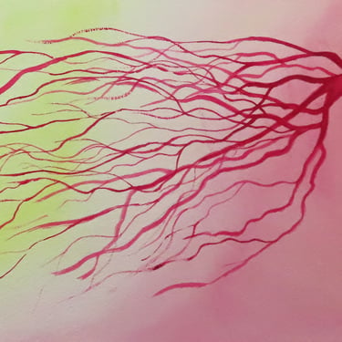 Blood Vessels - Original watercolor painting - hematology art ...