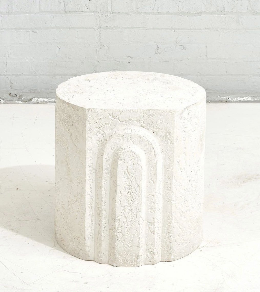 Postmodern Plaster Side Table, 1970 | Modern Drama | Chicago, IL