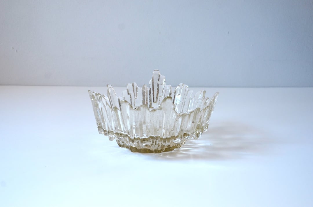 The Revontulet Ice Glass bowl designed by Taino Wirkkala for | Sourced ...