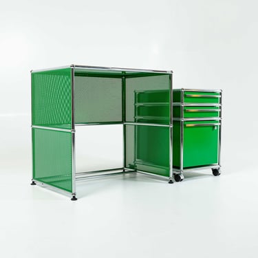 USM modular system Desk and Rolling Cabinet in | Social Objects ...