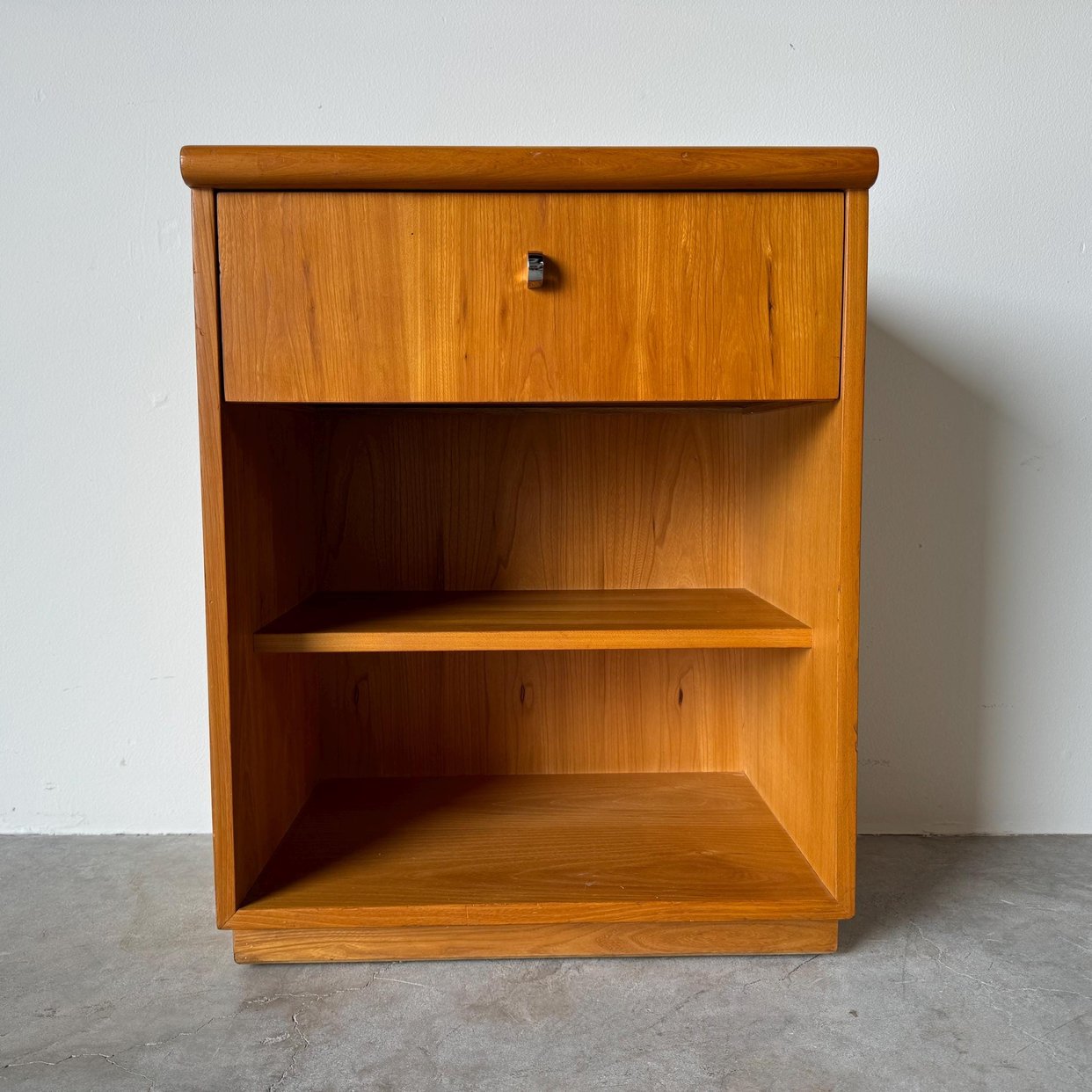 1970's Mid-Century Modern Blonde Pecan Night Stand End | Miami Vintage ...