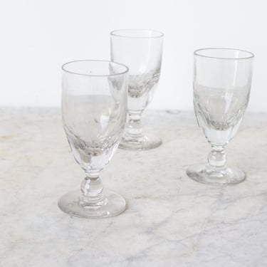 Trio of Cut Glass Absinthe Glasses | Elsie Green - Concord, CA | ATTIC