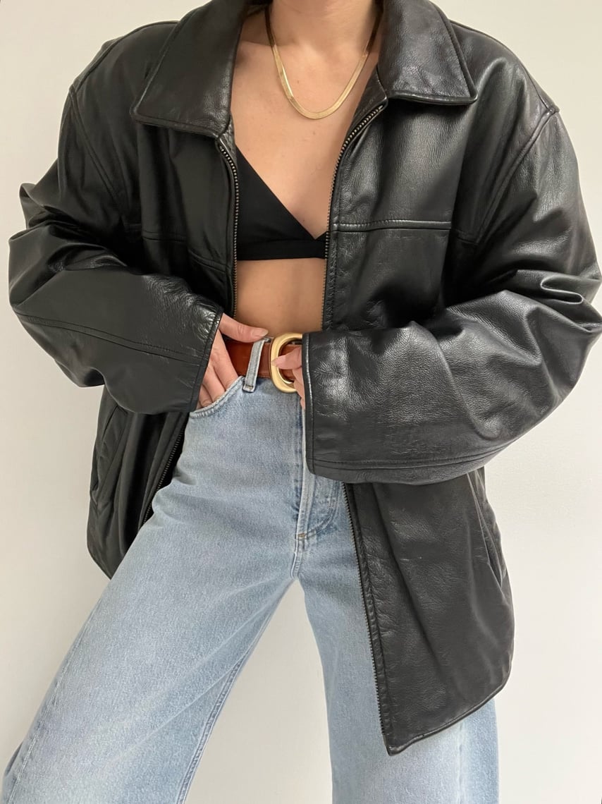 Vintage Dockers Espresso Leather Jacket | Na Nin | Richmond, VA