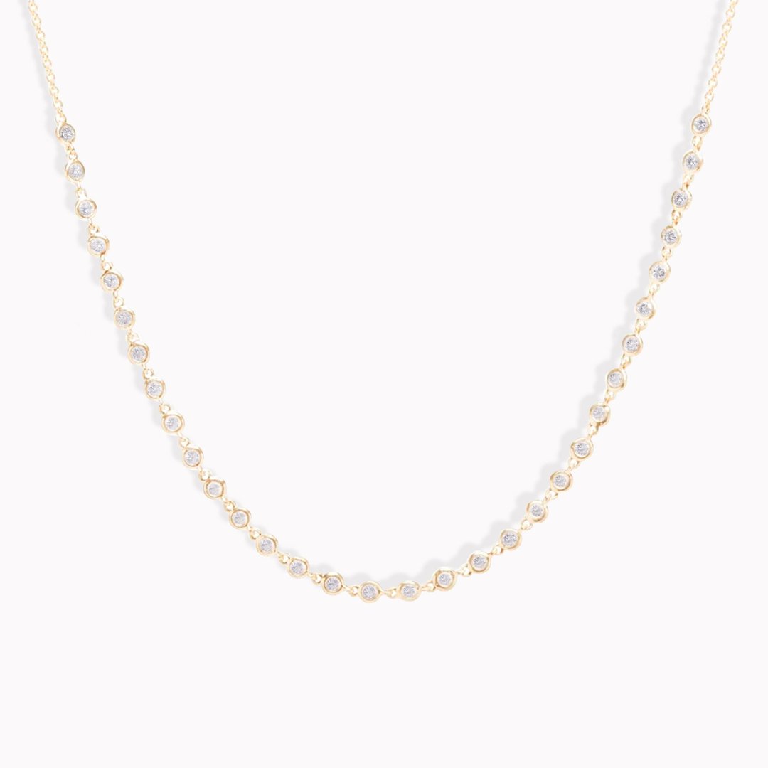 Linked Diamond Tennis Chain Necklace | Eliza Page | Second Street ...