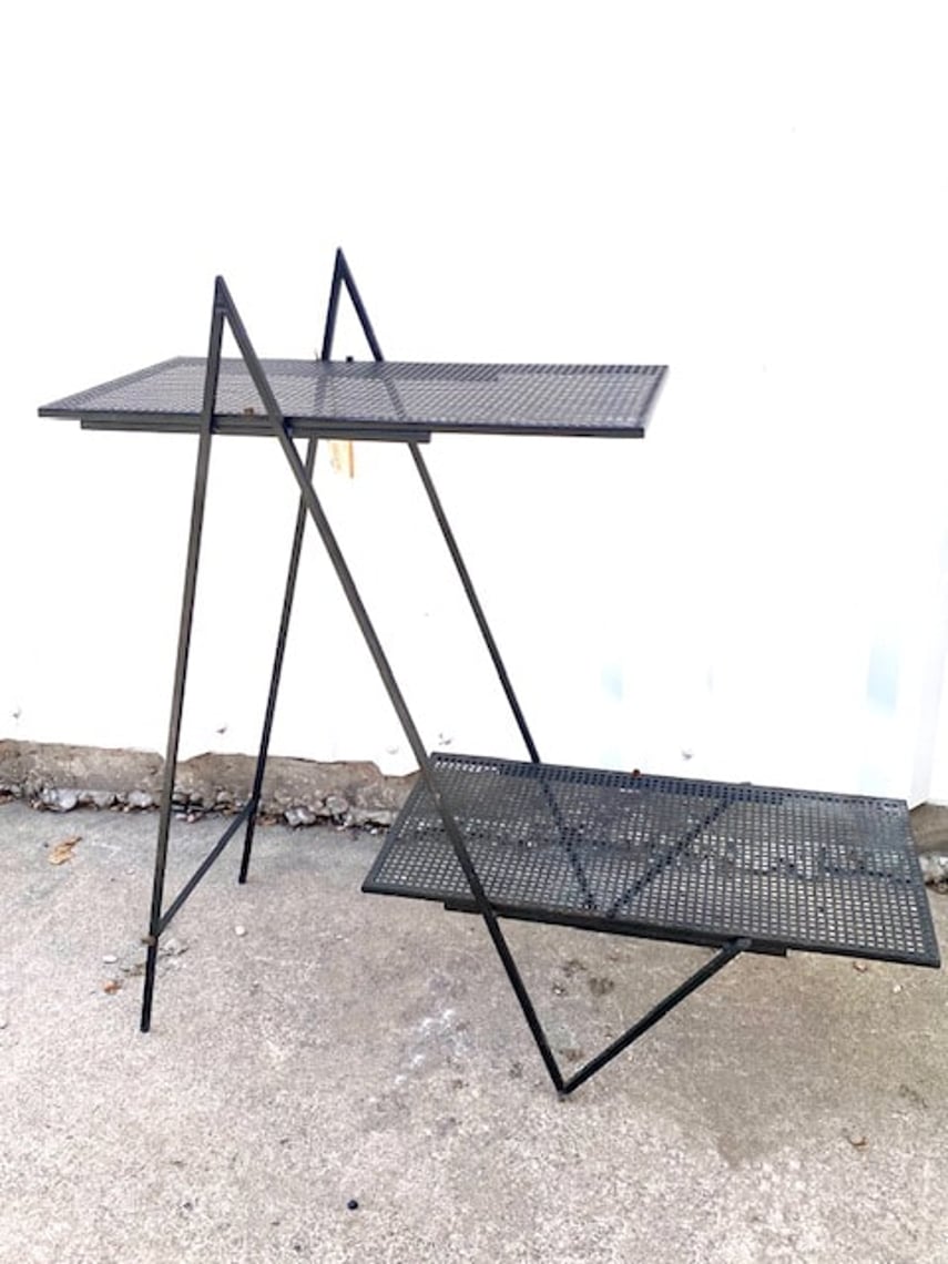 Metal 2 Tier MCM Plant Stand | Revival Vintage | North Loop - Austin, TX