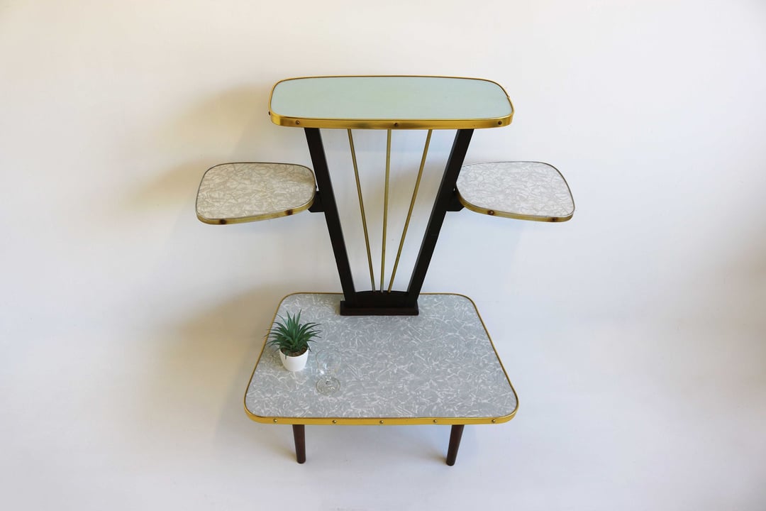 Big Vintage Midcentury Modern Formica Plant stand 4 Tier 60s Side ...