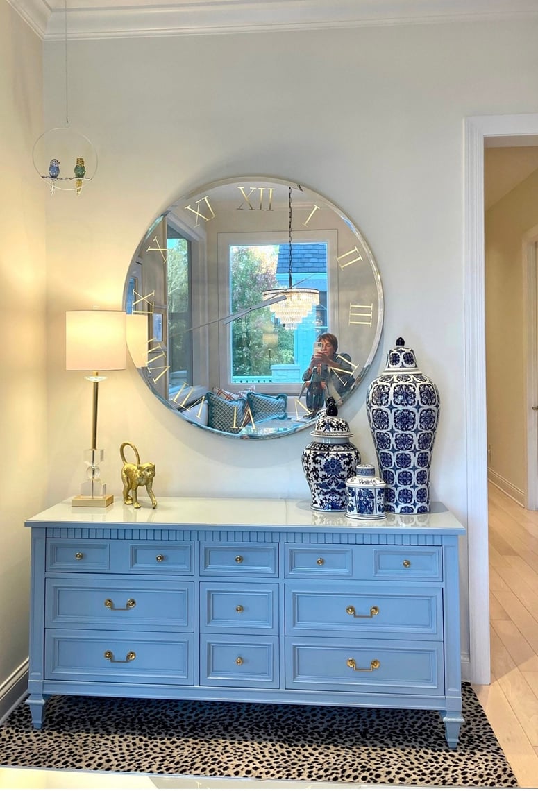 Light Blue Lacquered Dresser The Resplendent Crow St. Louis MO