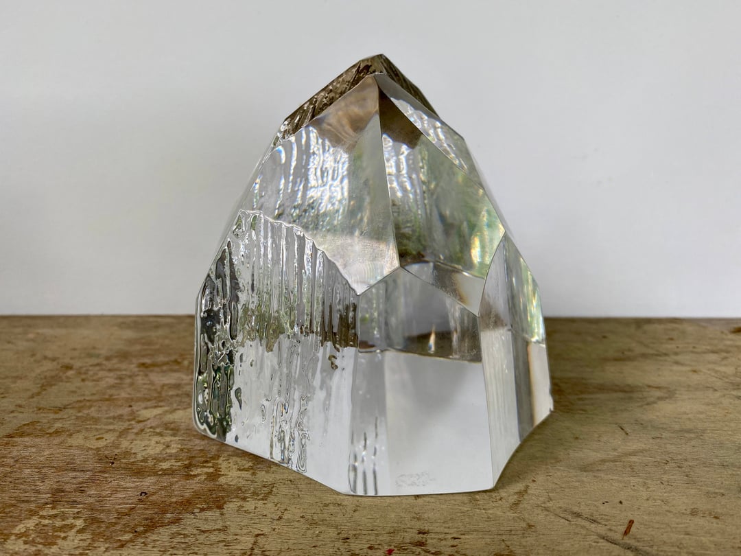 Vintage Hoya Crystal Mountain Paper Weight, Mount Everest Inspired ...