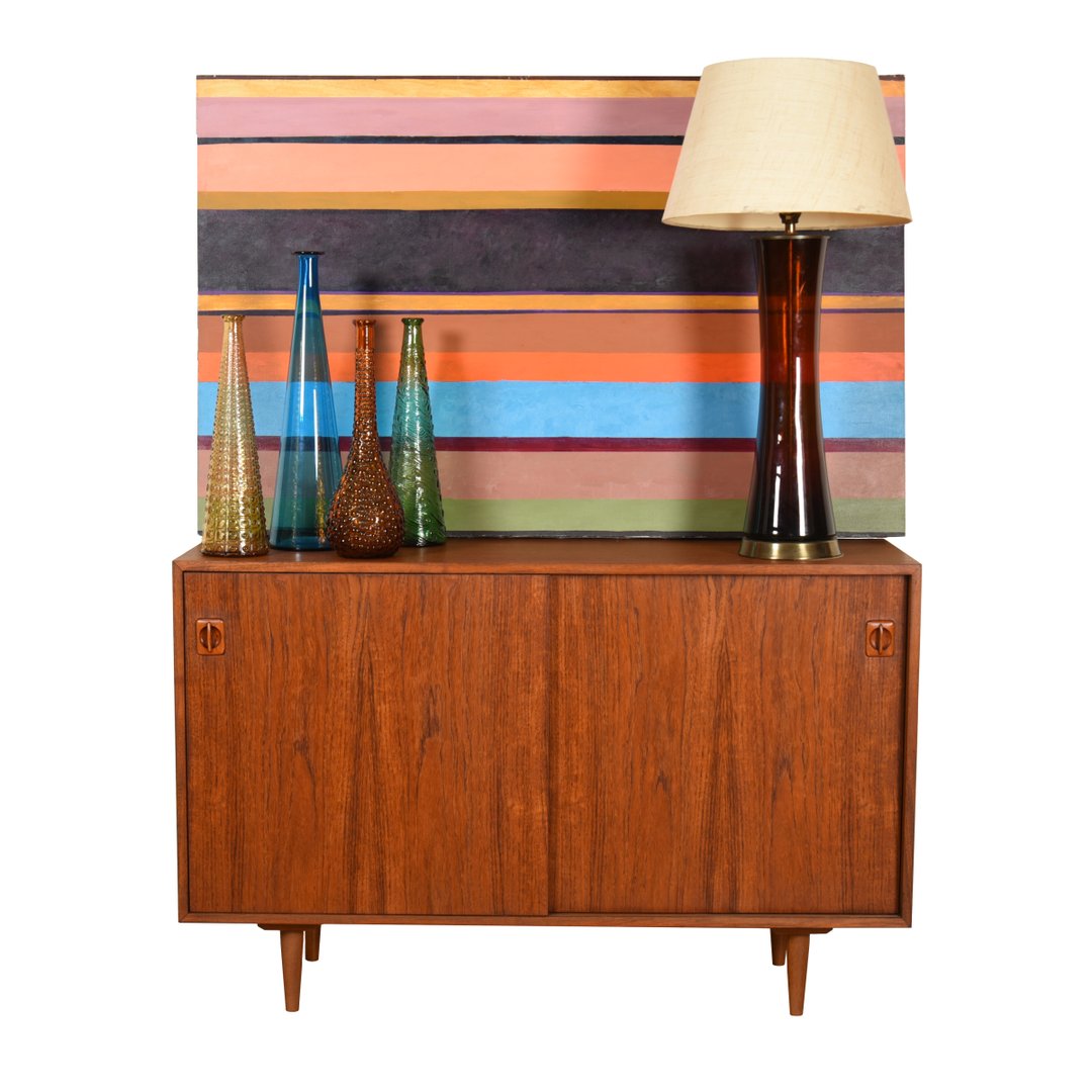Danish Teak Cabinet with Sliding Doors | Modern Mobler | Takoma, DC / Kensington, MD