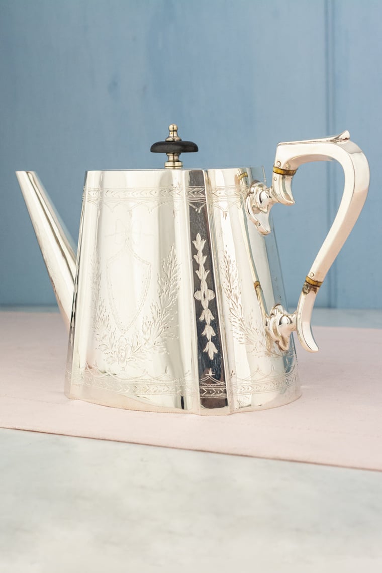 Victorian Silverplate Commemorative Teapot | Posh Chicago | Chicago, IL