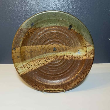 Vintage Studio Pottery Plate – Rustic Brown & Rust Glaze – | Artistic ...