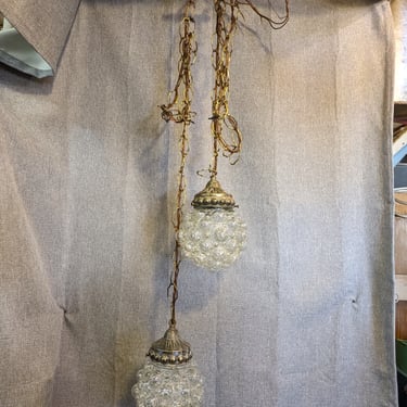 Vintage Bubble Glass Swag Pendant Light | Earthwise Architectual ...
