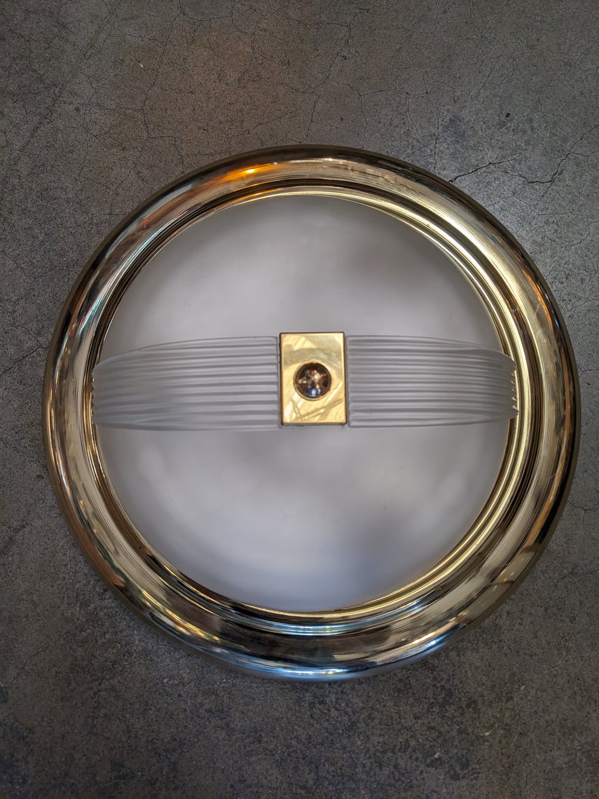 80s style flush mount ceiling light 17 x 5.5 | Earthwise Architectual ...