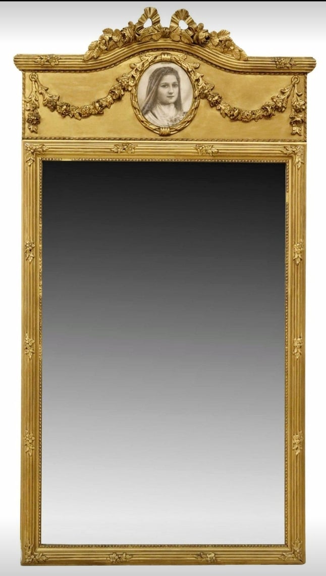 Tall Antique French Louis XVI Style Carved Giltwood Mirror | Lynx ...