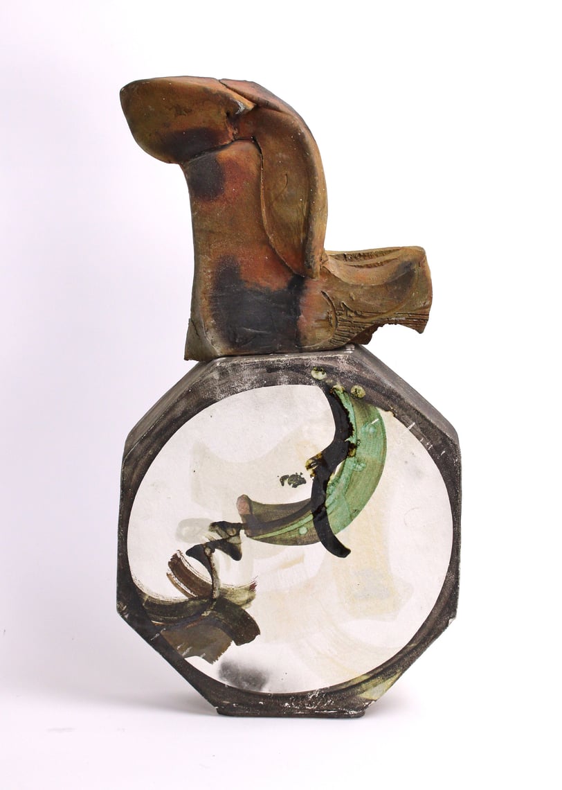 Jim Romberg 1980’s Raku Studio Art Pottery Vessel Sculpture ...