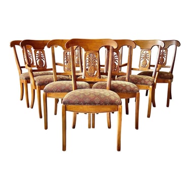 Ethan Allen Legacy Carved Pineapple Dining Chairs Set of 10 2nd Story Trading Co Rockaway NJ