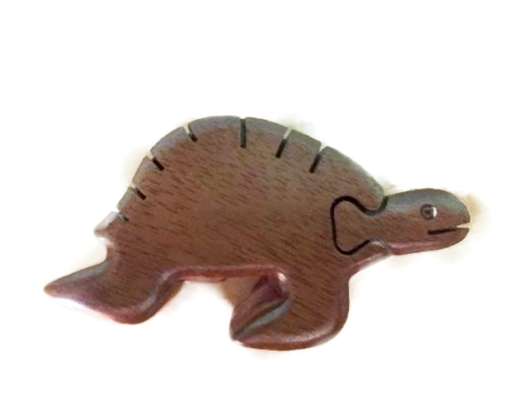 Vintage 1970s Teak Turtle Puzzle Box | Rocket City Retro | Cocoa, FL