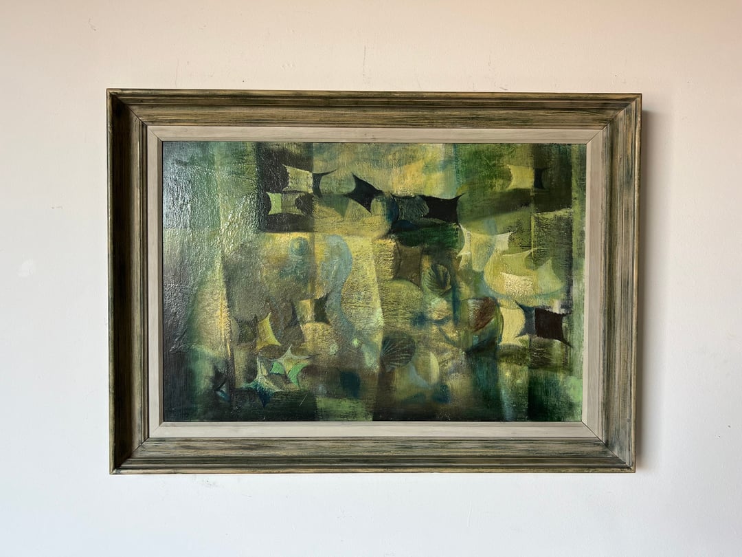 1970's Mid-Century Expressionist Abstract Painting, Signed | Miami ...