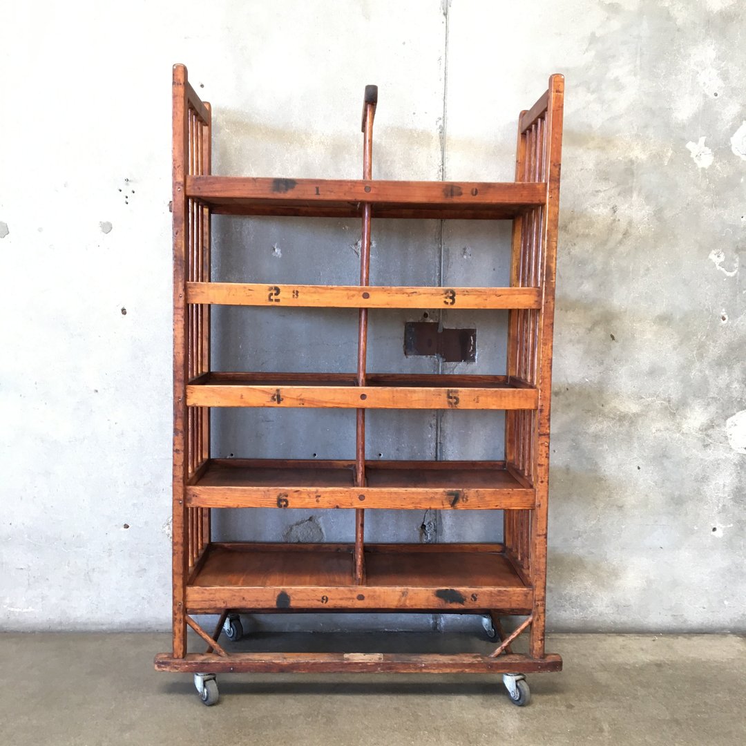 Vintage Industrial Rack On Casters | Urban Americana | Long Beach, CA