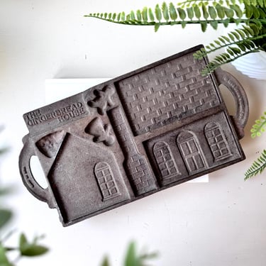 Vintage 1985 John Wright Cast Iron Gingerbread House Mould | Midmay ...
