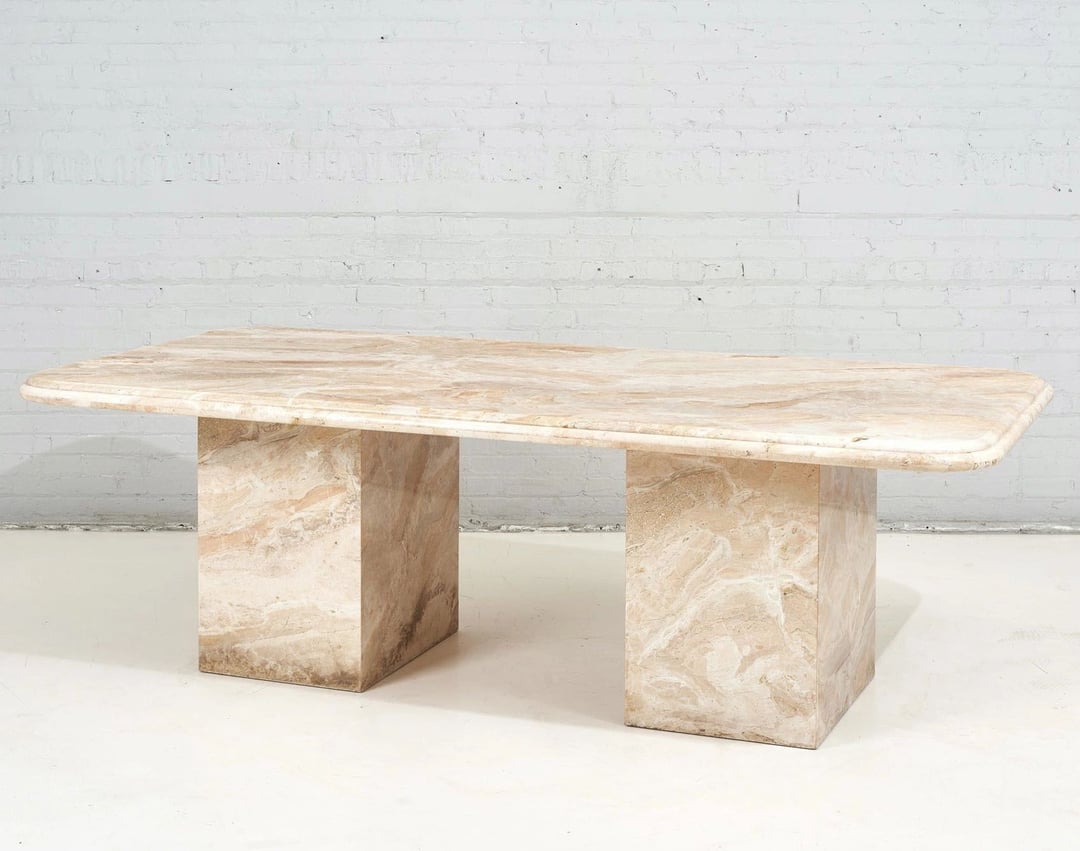 Italian Marble Dining Table, 1970 | Modern Drama | Chicago, IL
