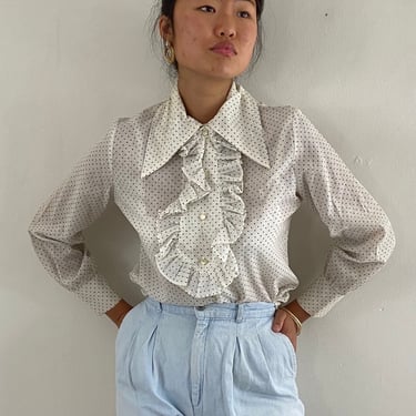 70s voile ascot blouse / vintage sheer cotton voile | ReCAP Vintage ...