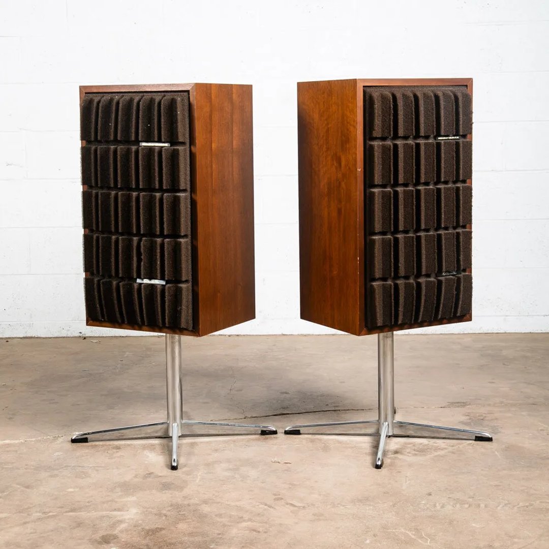Mid Century Modern Speakers Marantz HD77 Chrome Base Set Mcm ...