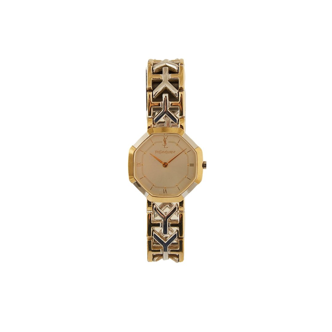 YSL Two Tone Logo Band Watch | Treasures of NYC | New York, NY