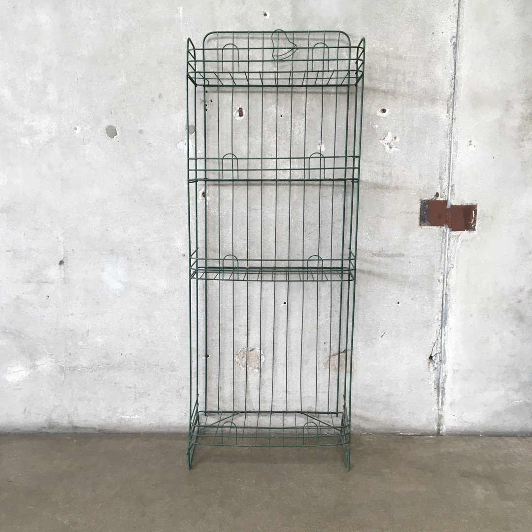 Green Painted Wire Vintage Four Shelf Frito Lay Rack | Urban Americana ...