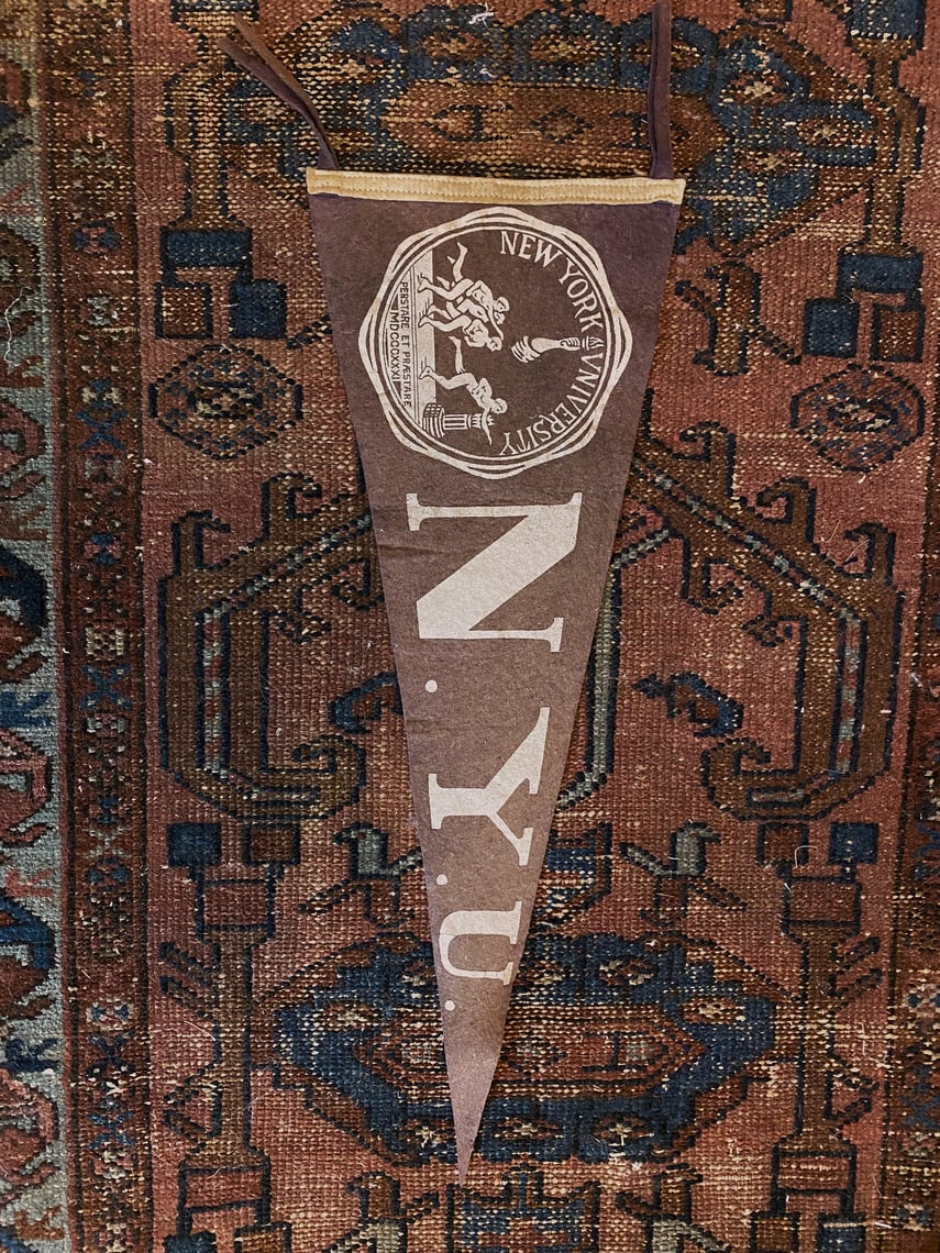 1930's NYU Pennant | Noir Ohio | Dayton, OH