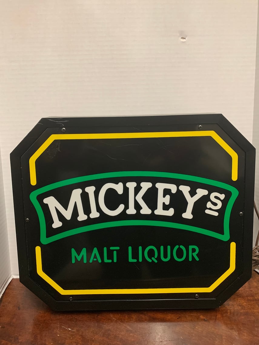 Vintage Mickey’s Malt Liquor Light up Sign | MOB Vintage | Kensington ...