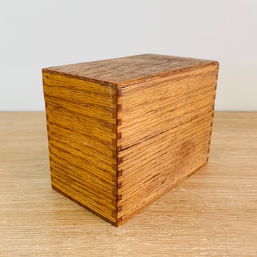 Vintage Mid Century Wooden Small Dovetail Joint Box Recipe Box | Delve ...