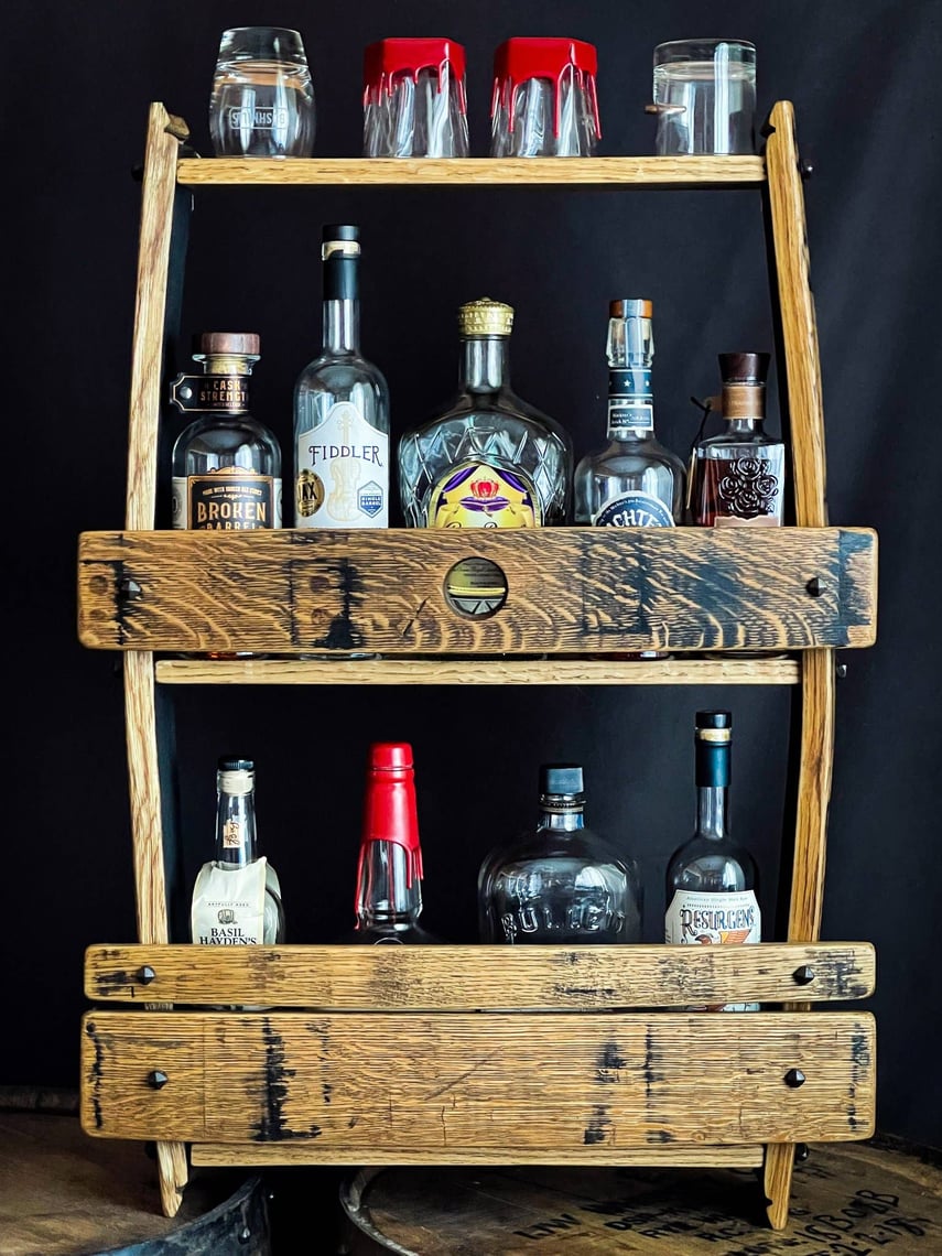 Whiskey Barrel Liquor Rack | Foundry | Leesburg, VA