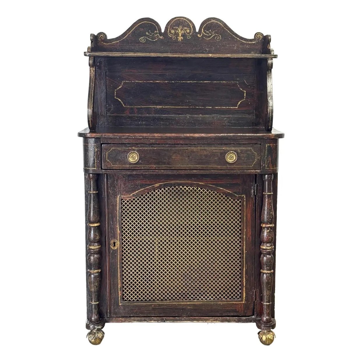 Early 19th Century Rustic Gustavian Painted Petite Cabinet | 2nd Story Trading Co - Rockaway, NJ ...