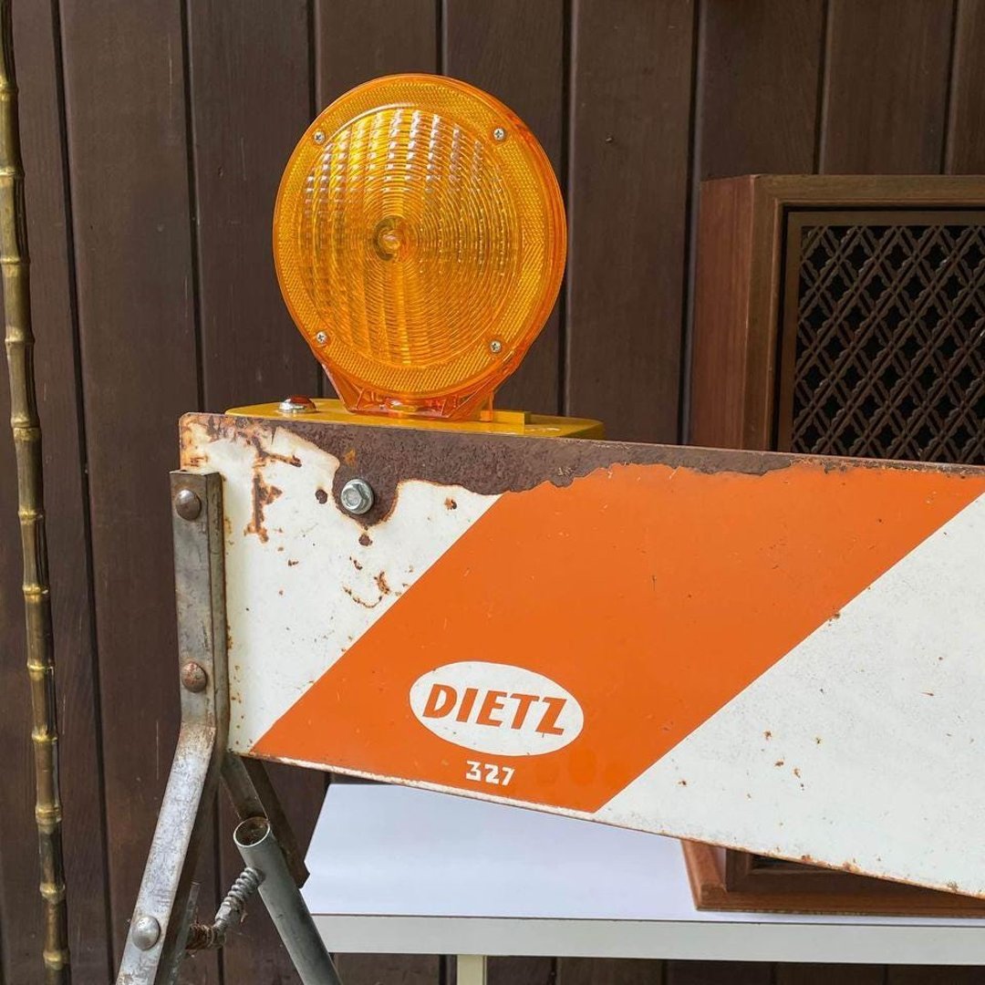 Vintage Industrial Road Block Steel Metal Gate Roadblock Deitz Auto ...