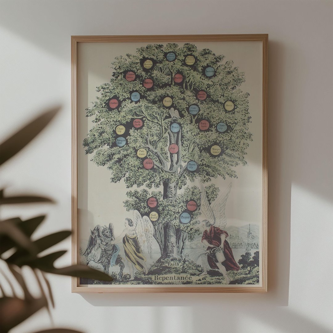 PRINTABLE | Antique Art Print Tree of Temperance | Tree of Life | 11 ...