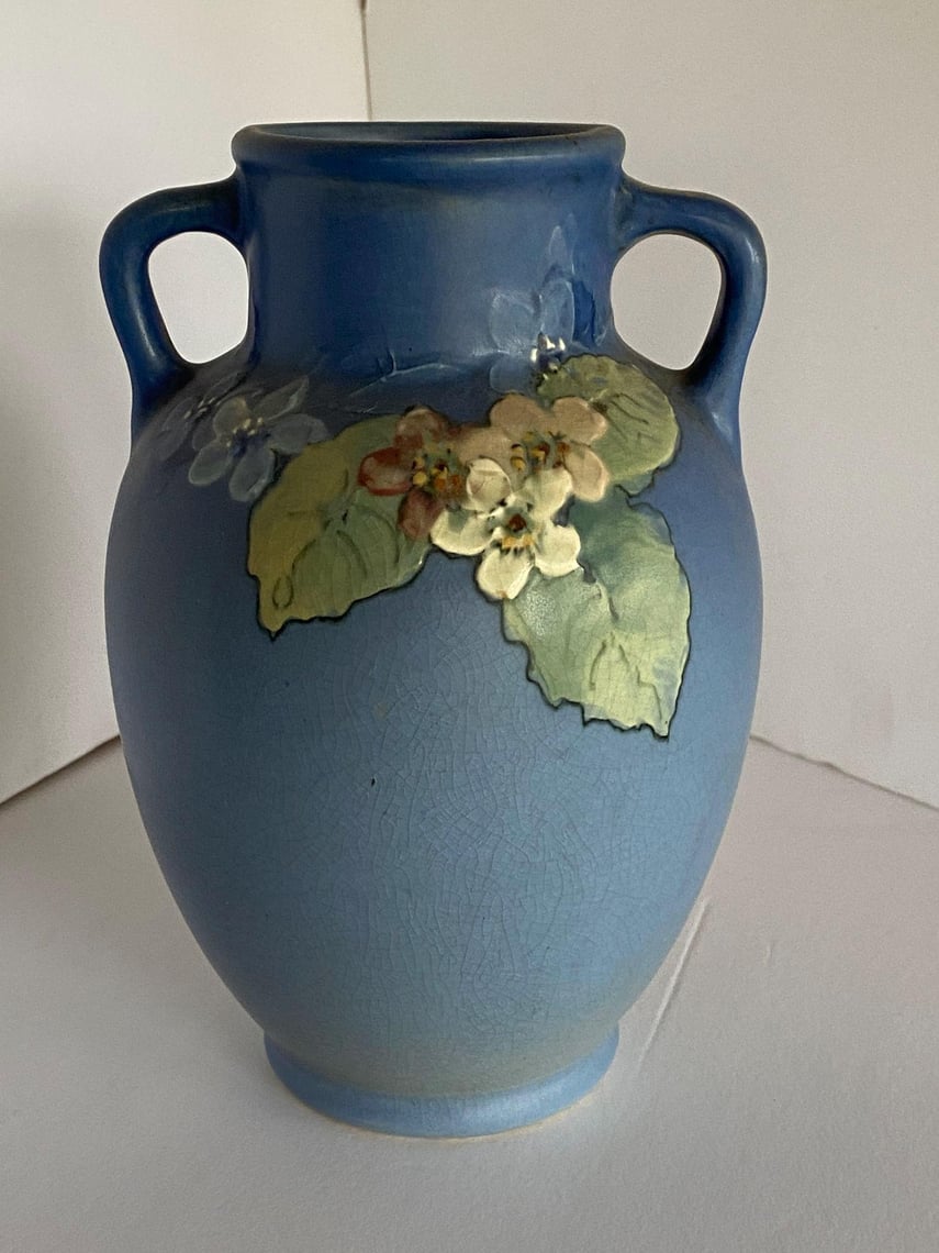 Antique Arts & Crafts Hand-Painted Art Pottery Vase by Weller Pottery ...
