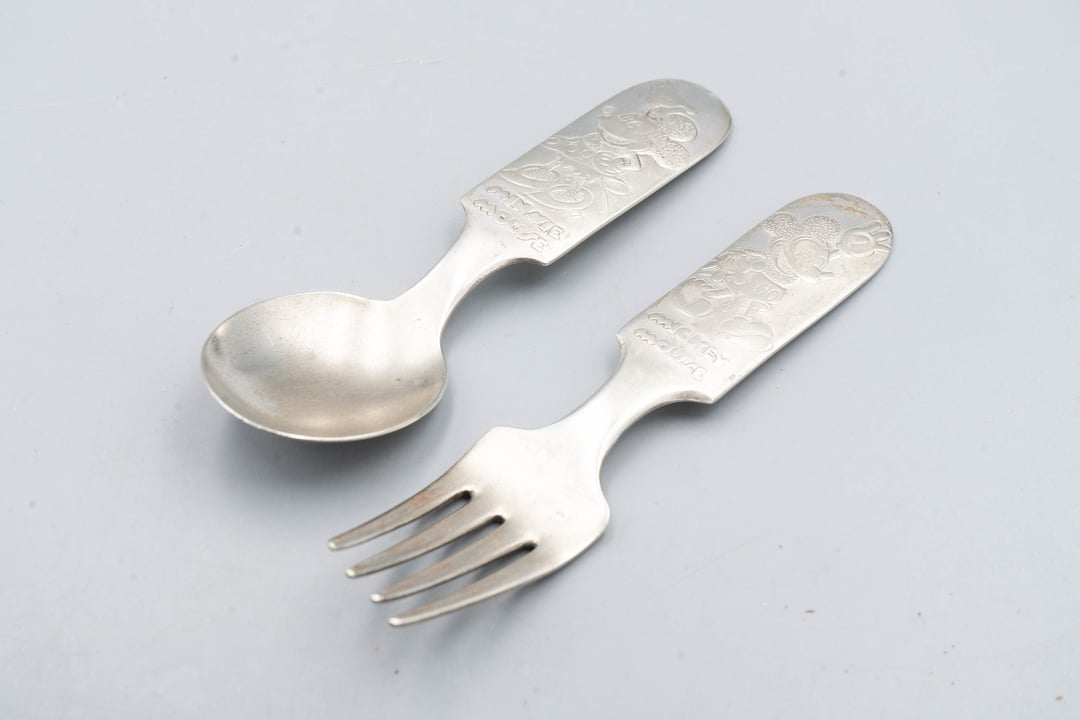 Disney Mickey Mouse and Minnie Mouse Silverplate Baby Spoon and ...