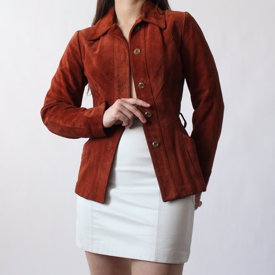 70s Burnt Orange Suede Jacket | Wornable | Philadelphia, PA