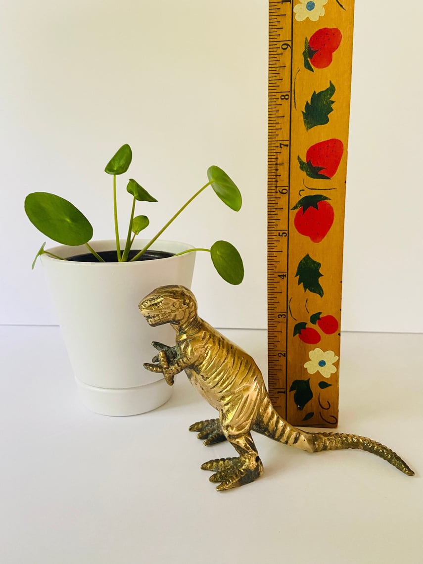 Vintage Tyrannosaurus Rex Brass Figurine 4" / Brass Metal T-Rex ...