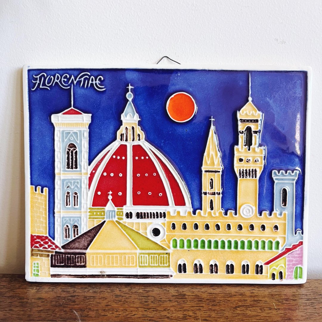 Vintage Florentine Italian Ceramic Painted Tiles | The Distillery ...